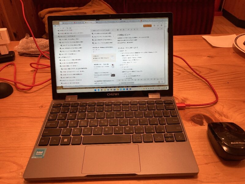 Minibook X (N100, 2023)を自腹購入で一ヶ月毎日8時間使い込んだレビュー | Chuwi Minibook X (N100, 2023)を持ち歩く